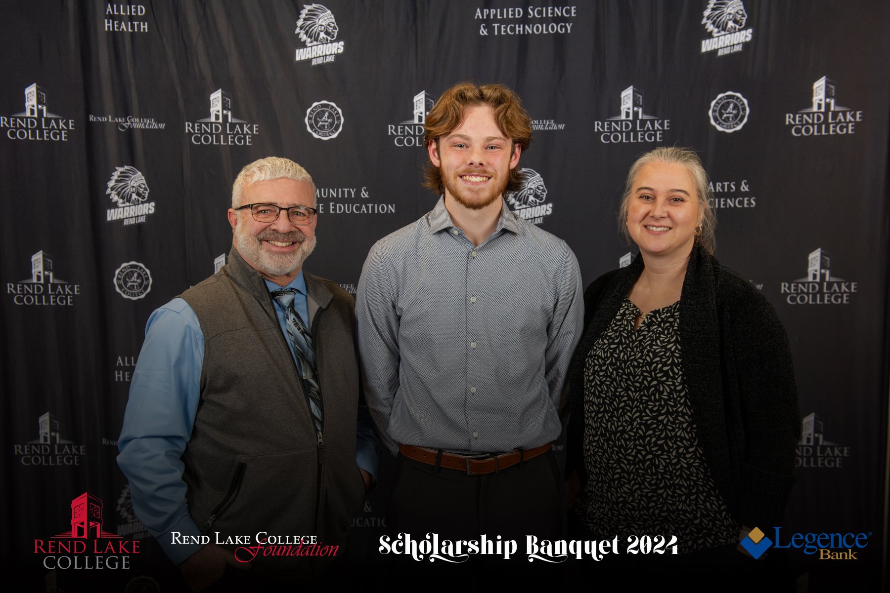 2024 recipient, Zane Harmon (middle), of the Armed Barbers Scholarship ...