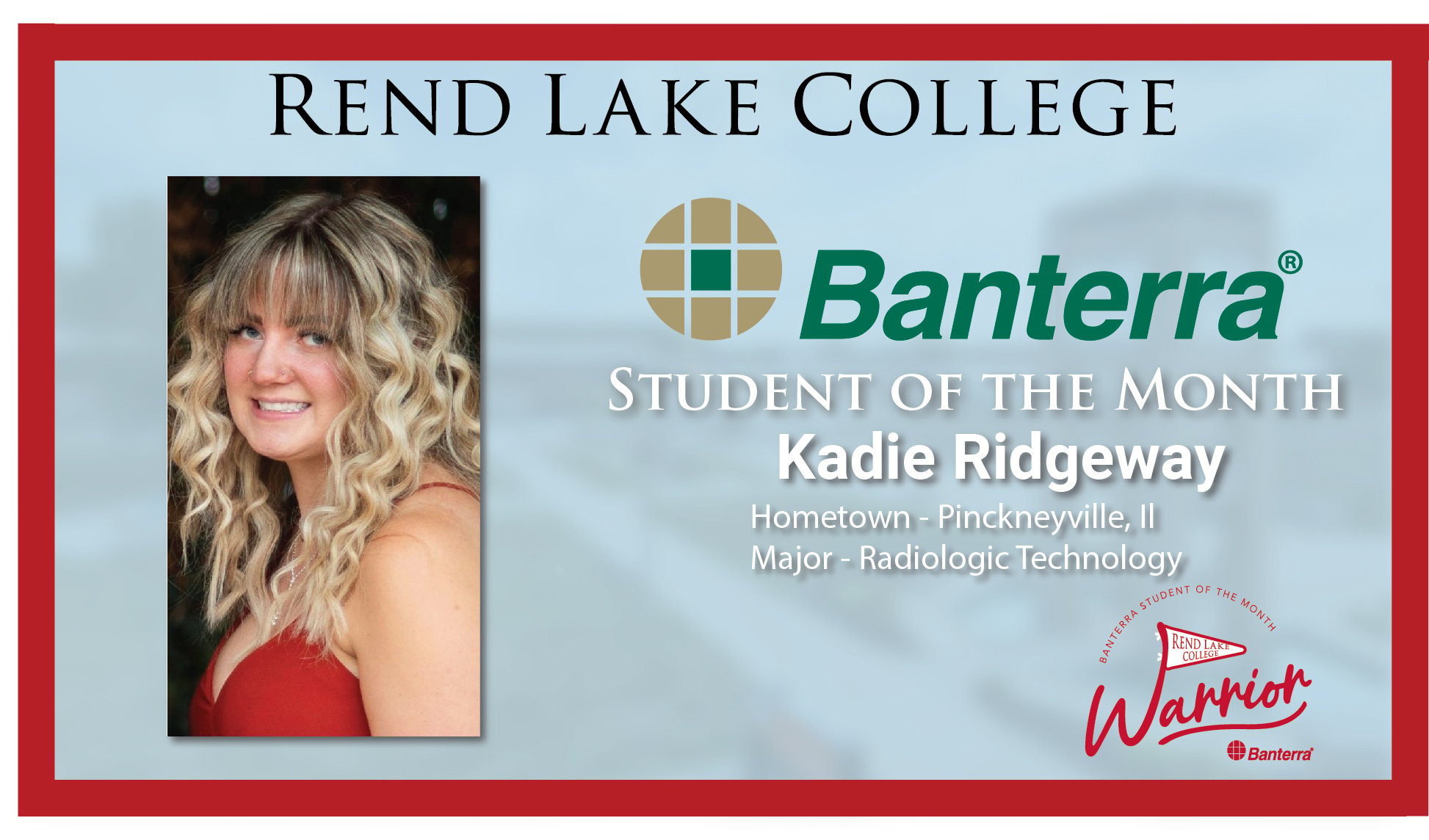 Banterra Student of the Month: Kadie Ridgeway