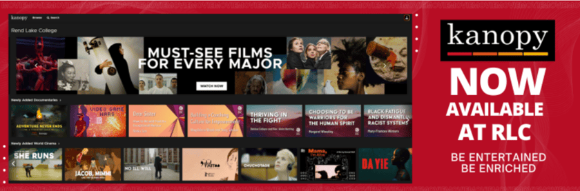 Enjoy Kanopy Streaming Services from Rend Lake College.